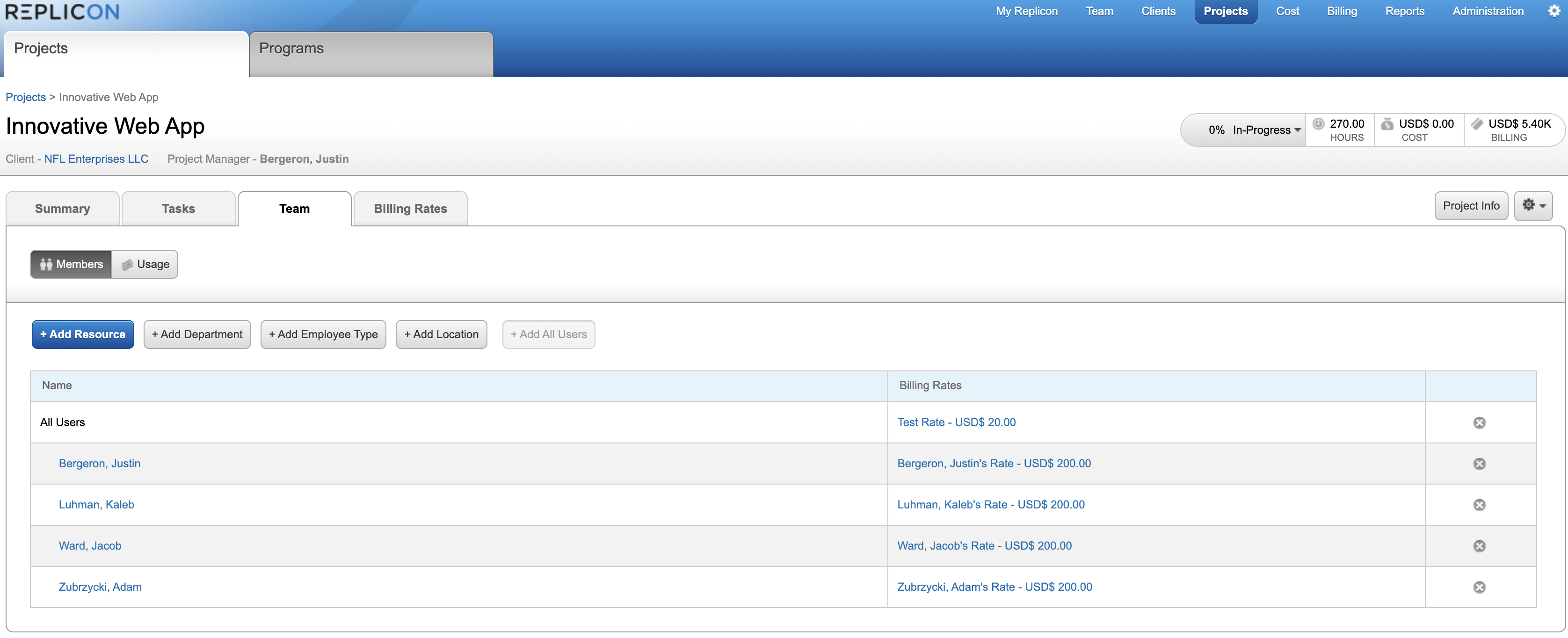 Replicon Field Mapping – Parallax